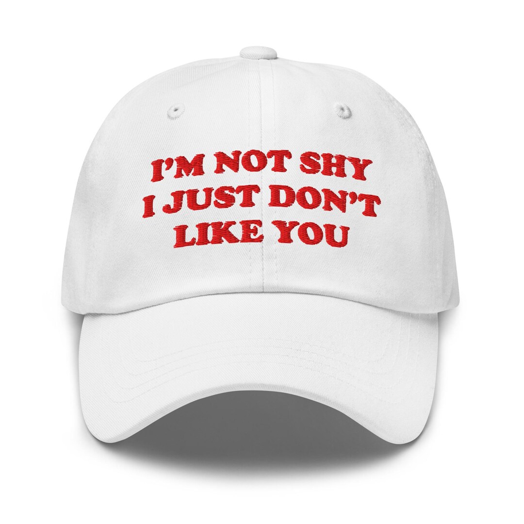 Funny Hat, I’m Not Shy, Embroidered Hat, Adult Humor Hat, Weird Hat ...