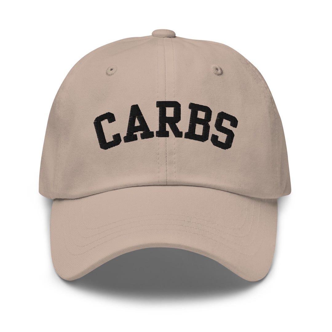 Carbs Hat, Funny Hat, Weird Hat, Meme Hat, Cute Hat, Embroidered Hat ...