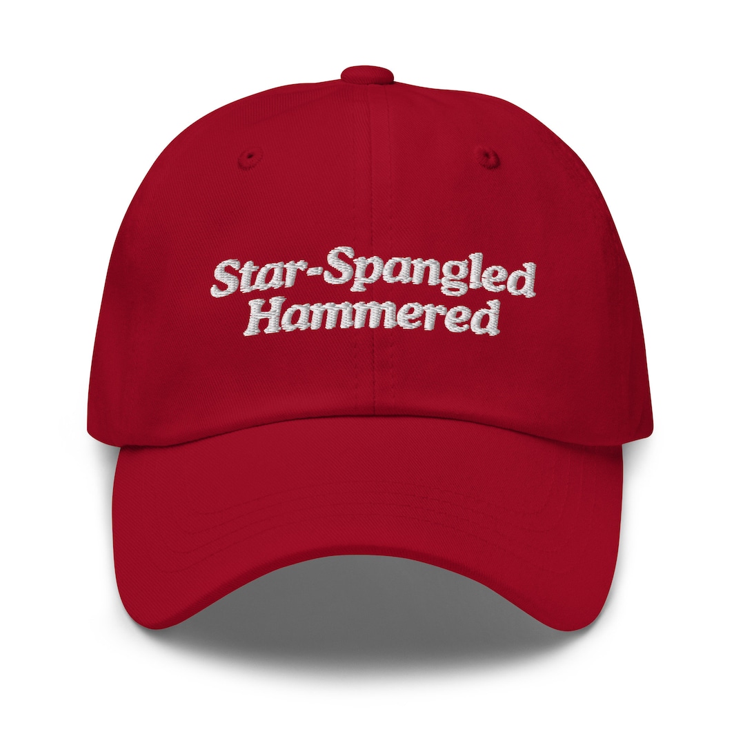 Star-spangled Hammered, Embroidered Hat, Fourth of July Hat, Funny Hat ...