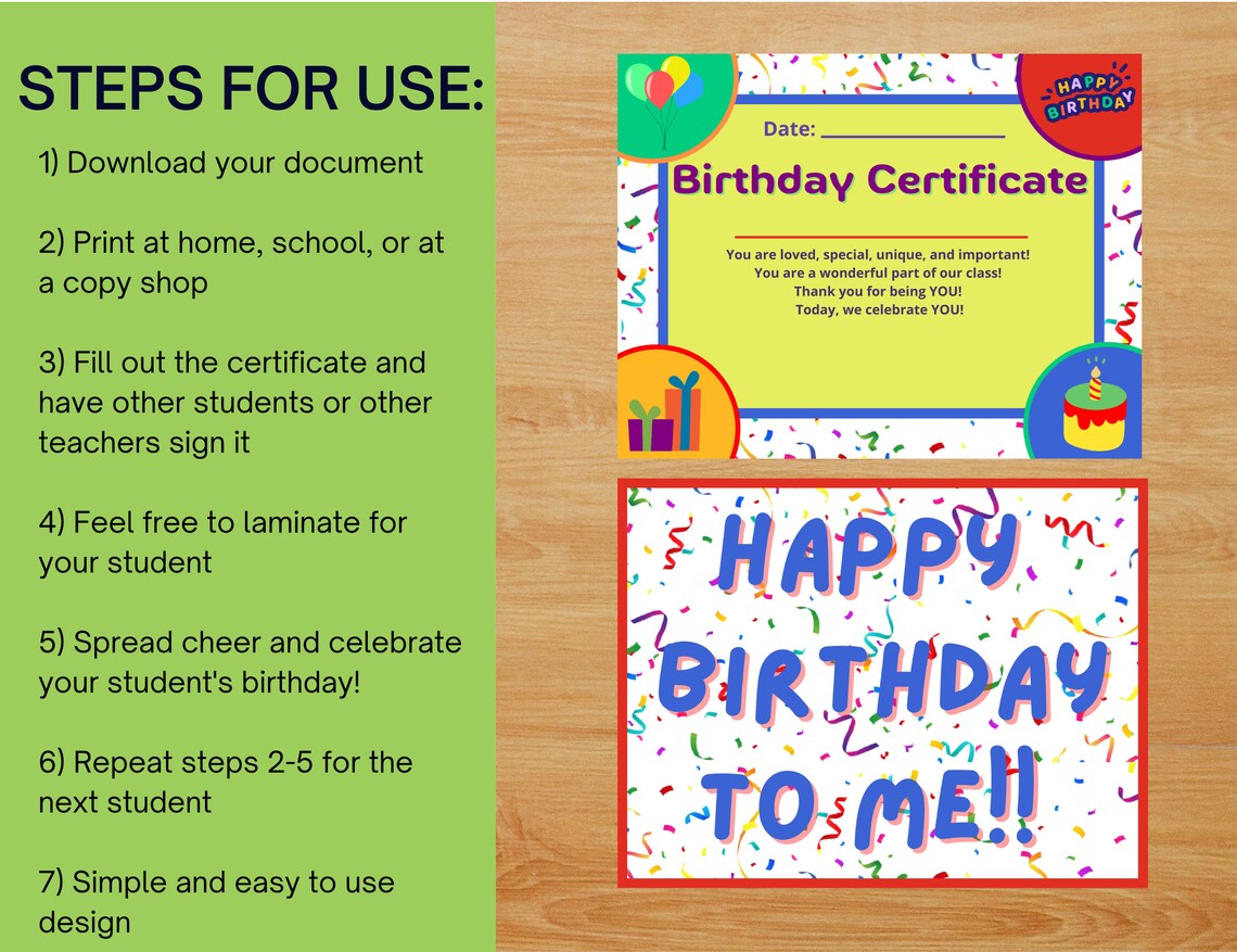 Student Birthday Gift Happy Birthday Sign and Birthday - Etsy