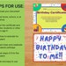 Student Birthday Gift Happy Birthday Sign and Birthday Certificate From ...