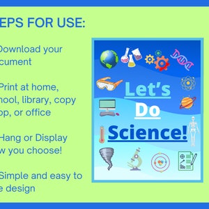 Printable Science Poster for Classroom, Home, Homeschool, Laboratory ...
