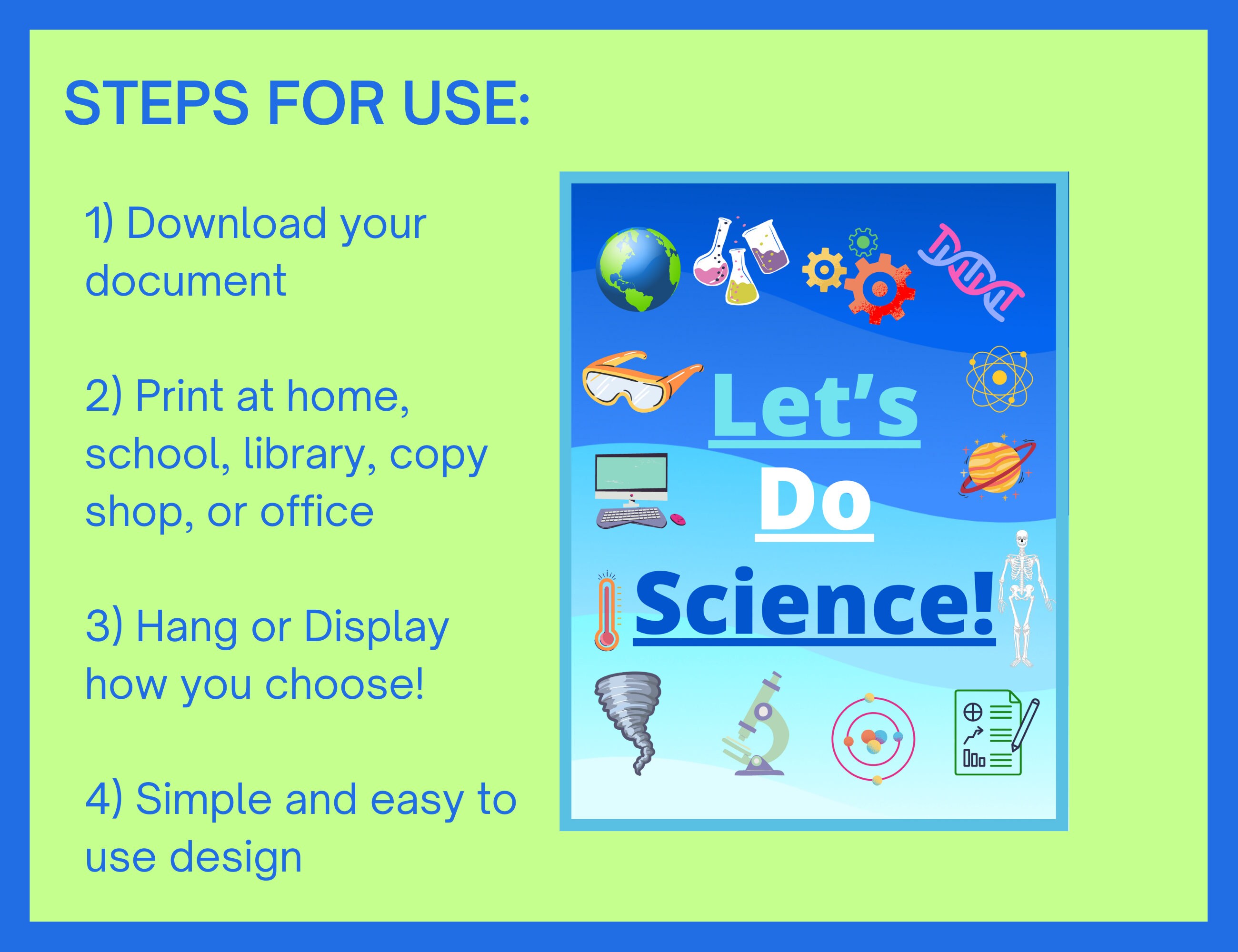 Printable Science Poster for Classroom, Home, Homeschool, Laboratory ...