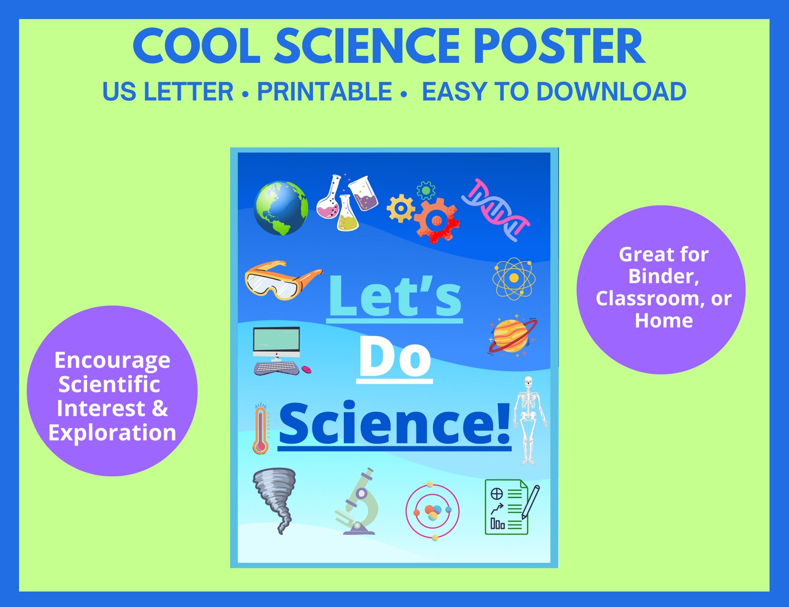Printable Science Poster for Classroom, Home, Homeschool, Laboratory ...