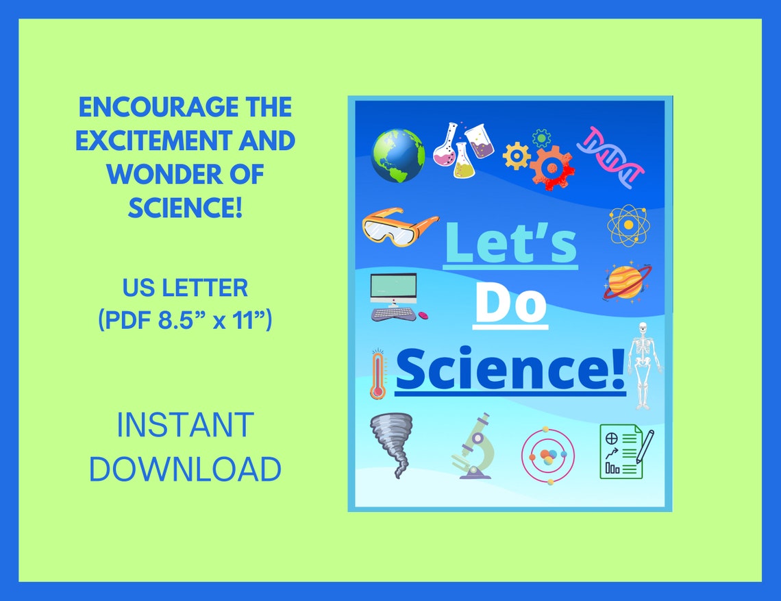 Printable Science Poster for Classroom, Home, Homeschool, Laboratory ...