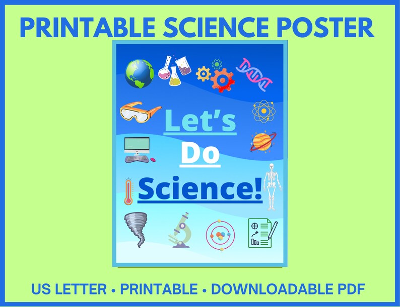 Printable Science Poster for Classroom, Home, Homeschool, Laboratory ...