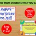 Student Birthday Gift Happy Birthday Sign and Birthday Certificate From ...