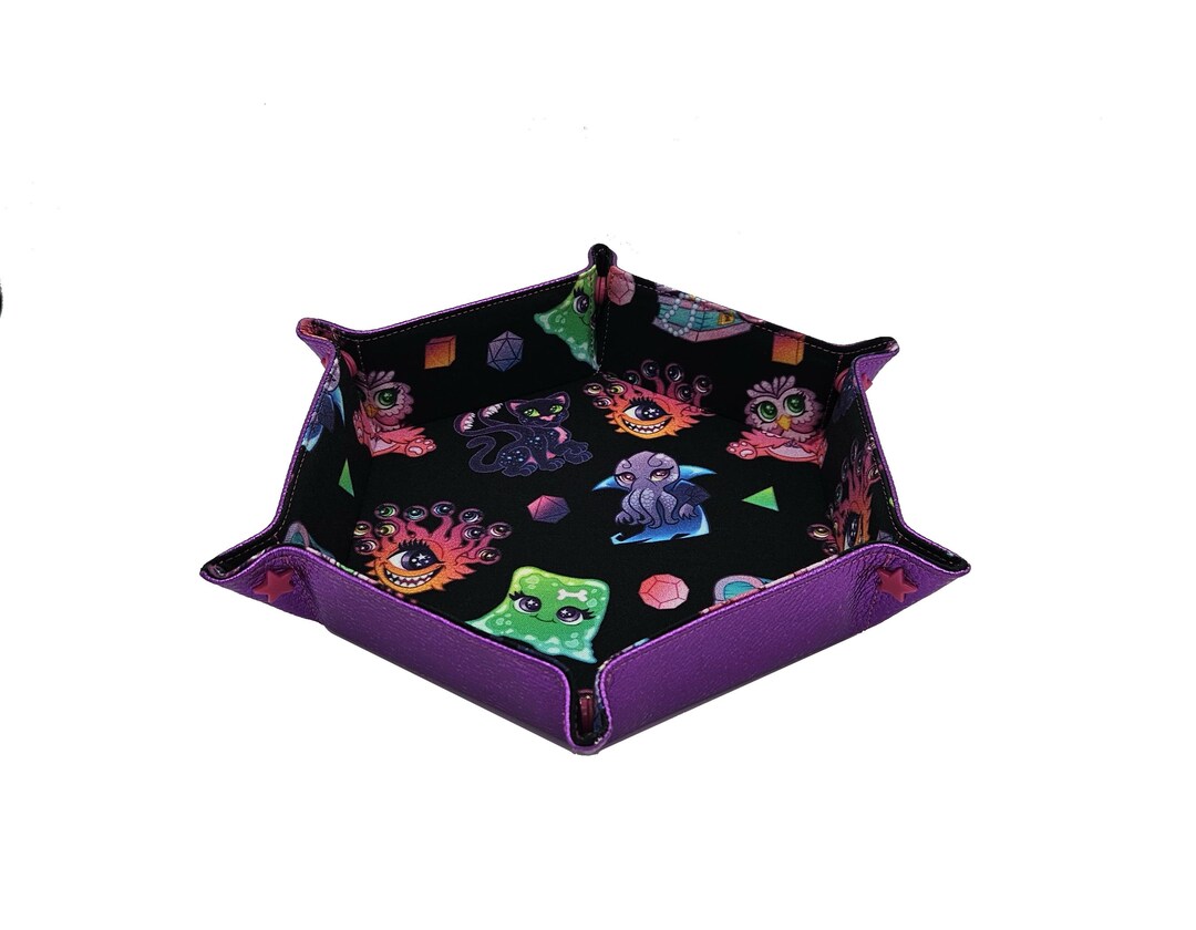 Cute D&D Creatures Deluxe Dice Tray, Hexagon, Square, Gelatinous Cube ...