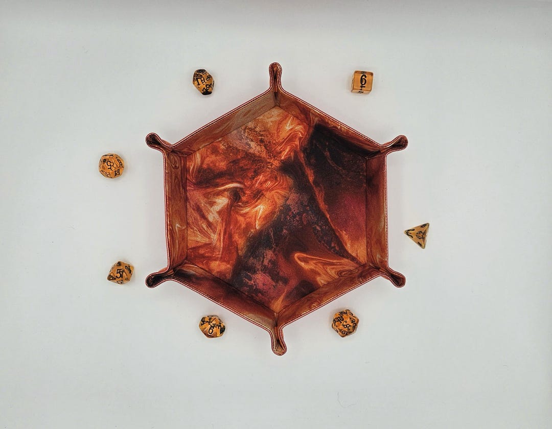 Deluxe Dice Tray, Fireball , Dnd, Hexagonal, Gamer Gift, Warhammer ...