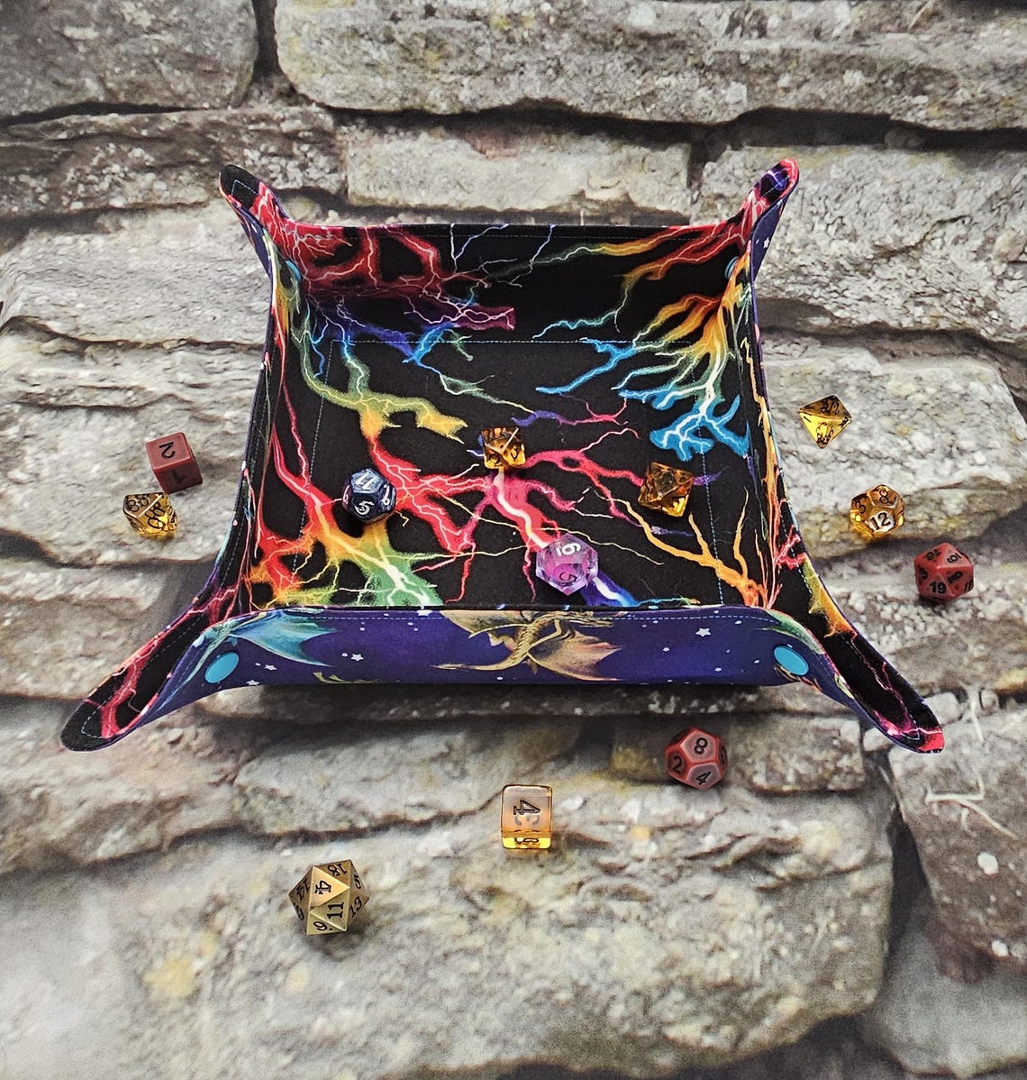 Dice Tray, Collapsible, Old School Theme Dnd , TTRPG Accessory, RPG ...