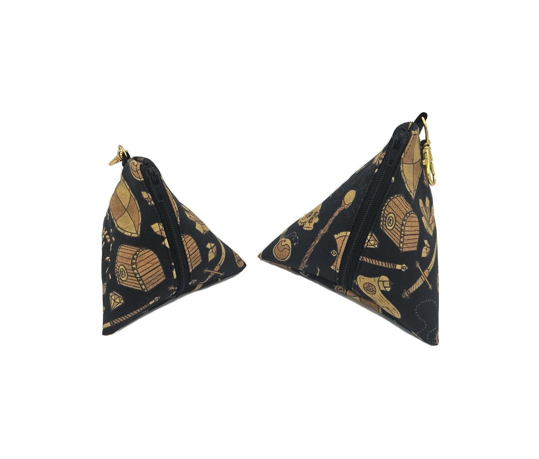 Golden Vault Inventory Pyramid Pouch Keychain – Dnd Dice Bag, TTRPG ...
