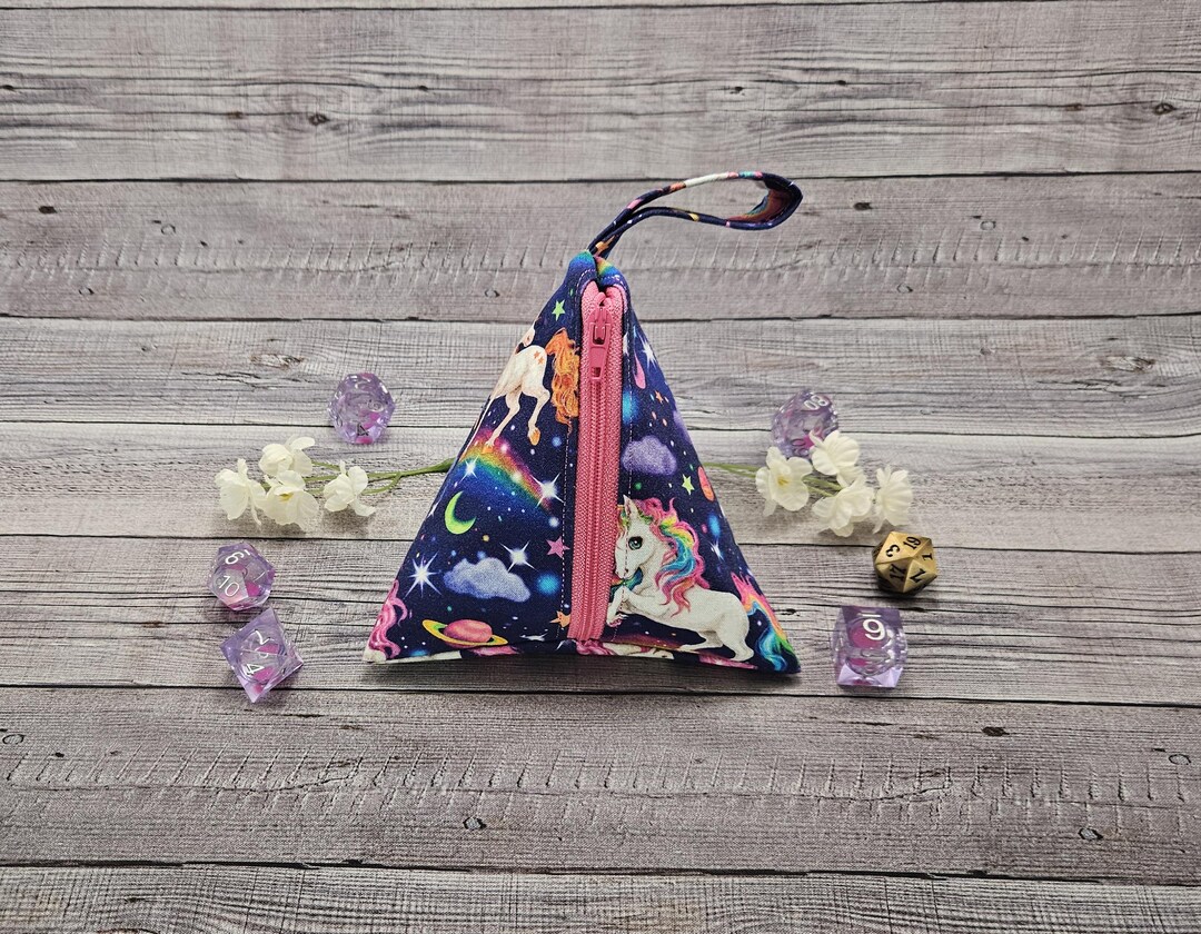 Pyramid Pouch, Unicorn, Space, Dnd, Dice Bag, Nerdy, Gifts, Y2K ...