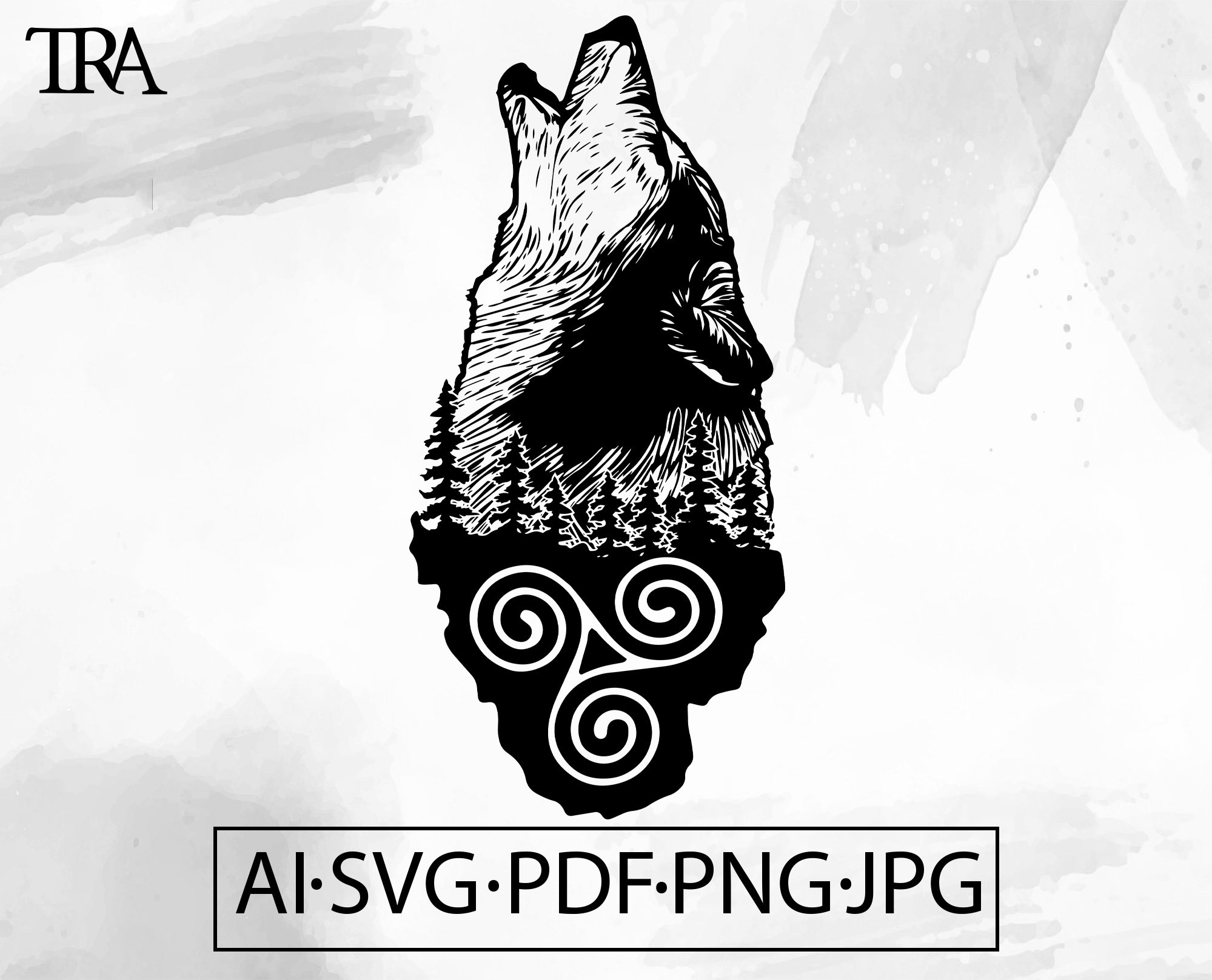 Norse Knot Work Wolf