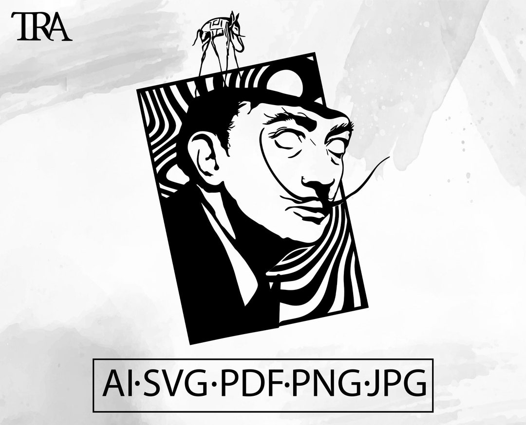 Trippy Salvador Dalí SVG Psychedelic Artist Geometric Dali - Etsy