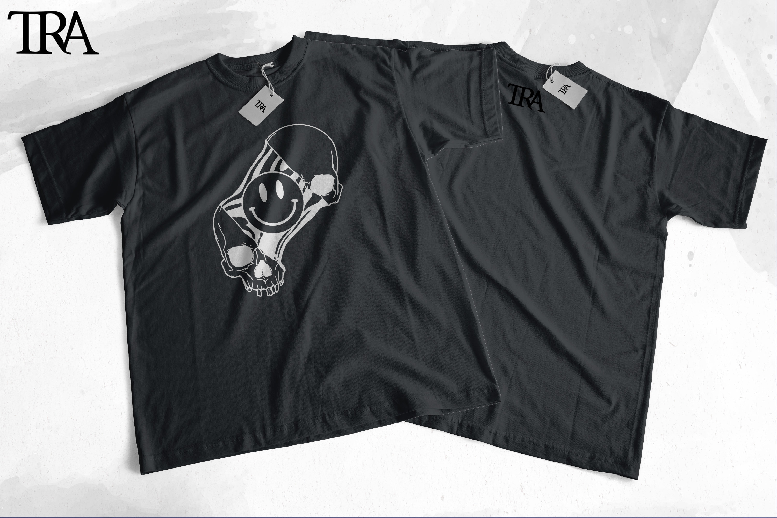 Trippy Splited Smiley Skull SVG Flash Tattoo Goth Mystical Horror ...