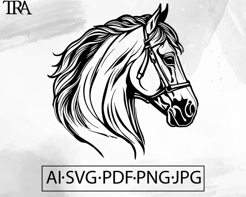 Horse Face SVG Wildlife Boho Forest Animal Wilderness Western Instant ...