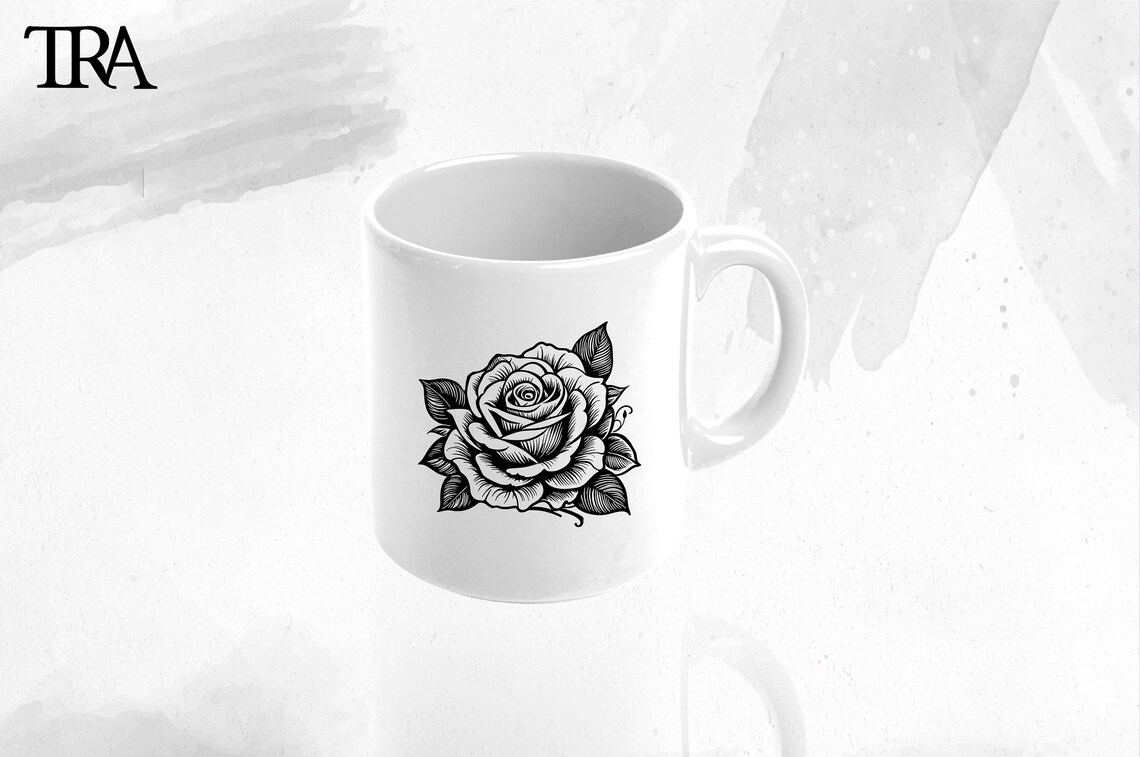 Rose SVG Botanical Roses Bouquet Wildflowers Boho Flowers Flower Rose ...