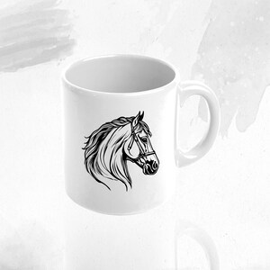 Horse Face SVG Wildlife Boho Forest Animal Wilderness Western - Instant ...
