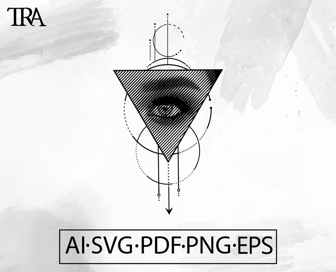 Geometric Eye Tattoo SVG: Linework Sacred Geometry (digital Download ...