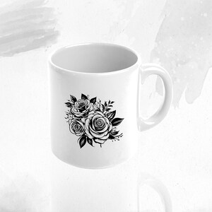 Flower Roses SVG Floral Bouquet Wildflowers Botanical Boho Rose Tattoo ...