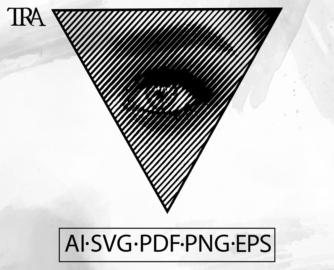 Eye Linework Triangle Tattoo SVG Gothic Dark Geometric Flash All Seeing ...