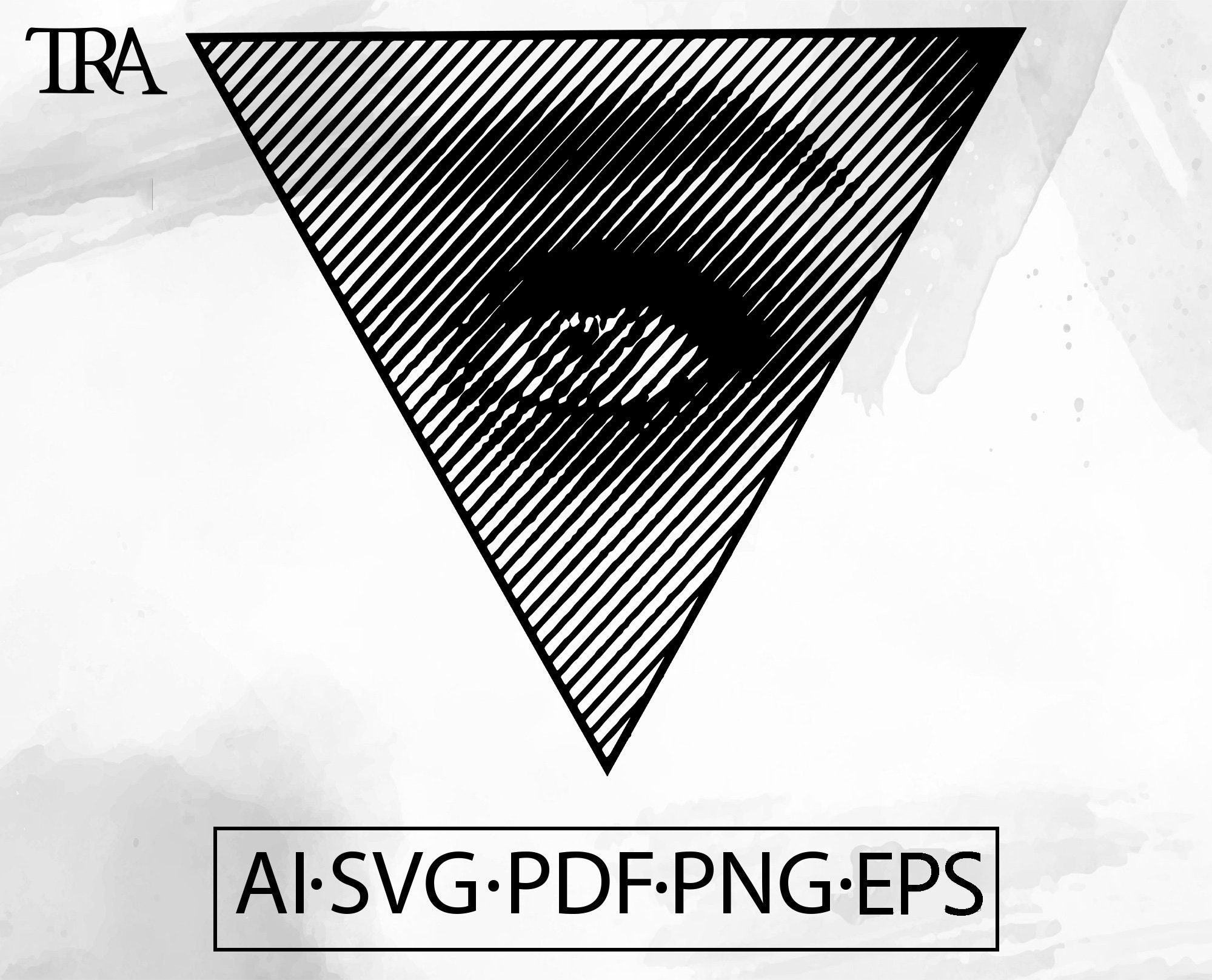 Eye Linework Triangle Tattoo SVG Gothic Dark Geometric Flash All Seeing ...