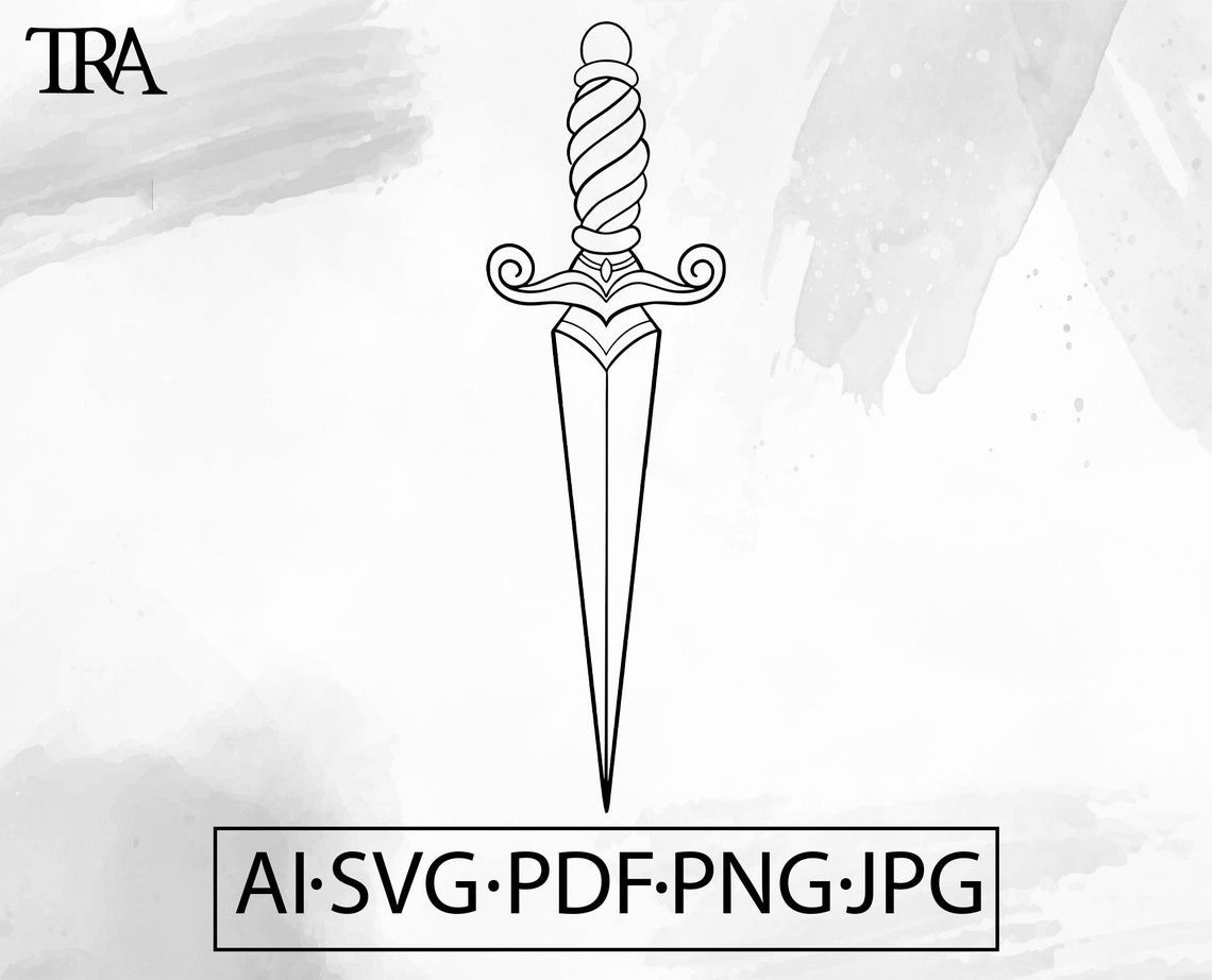 Magic Dagger SVG Celestial Magic Witchy Mystical Witchcraft Knife Sword ...