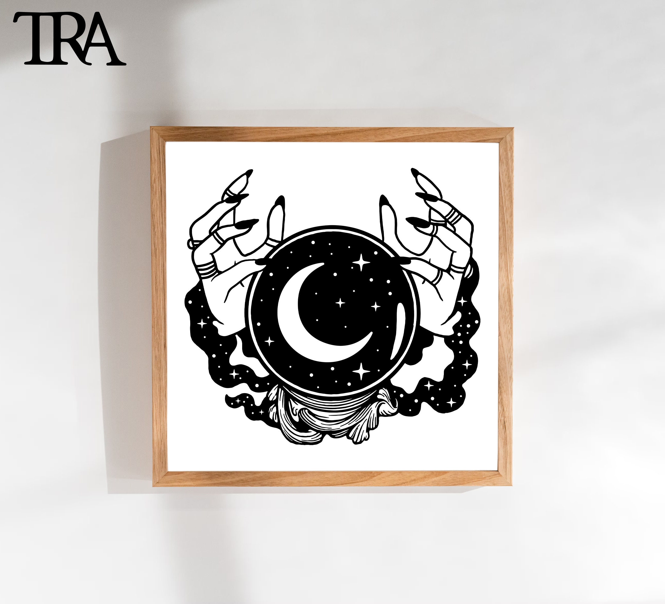 Crystal Ball SVG Witch Hands Mystical Magic Celestial Witchy Witchcraft ...