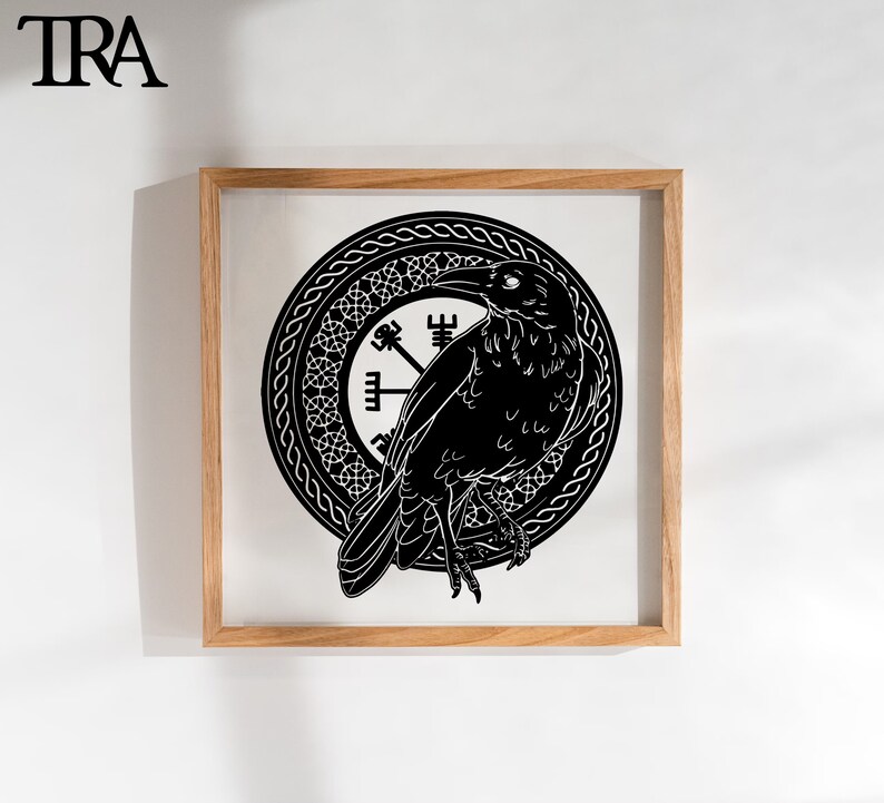 Celtic Raven Vegvisir SVG Viking Crow Nordic Norse Mythology Valknut ...
