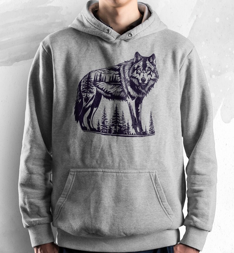 Wolf Mountains SVG Mystical Boho Wild Animal Wolfpack Wolf Head Instant ...