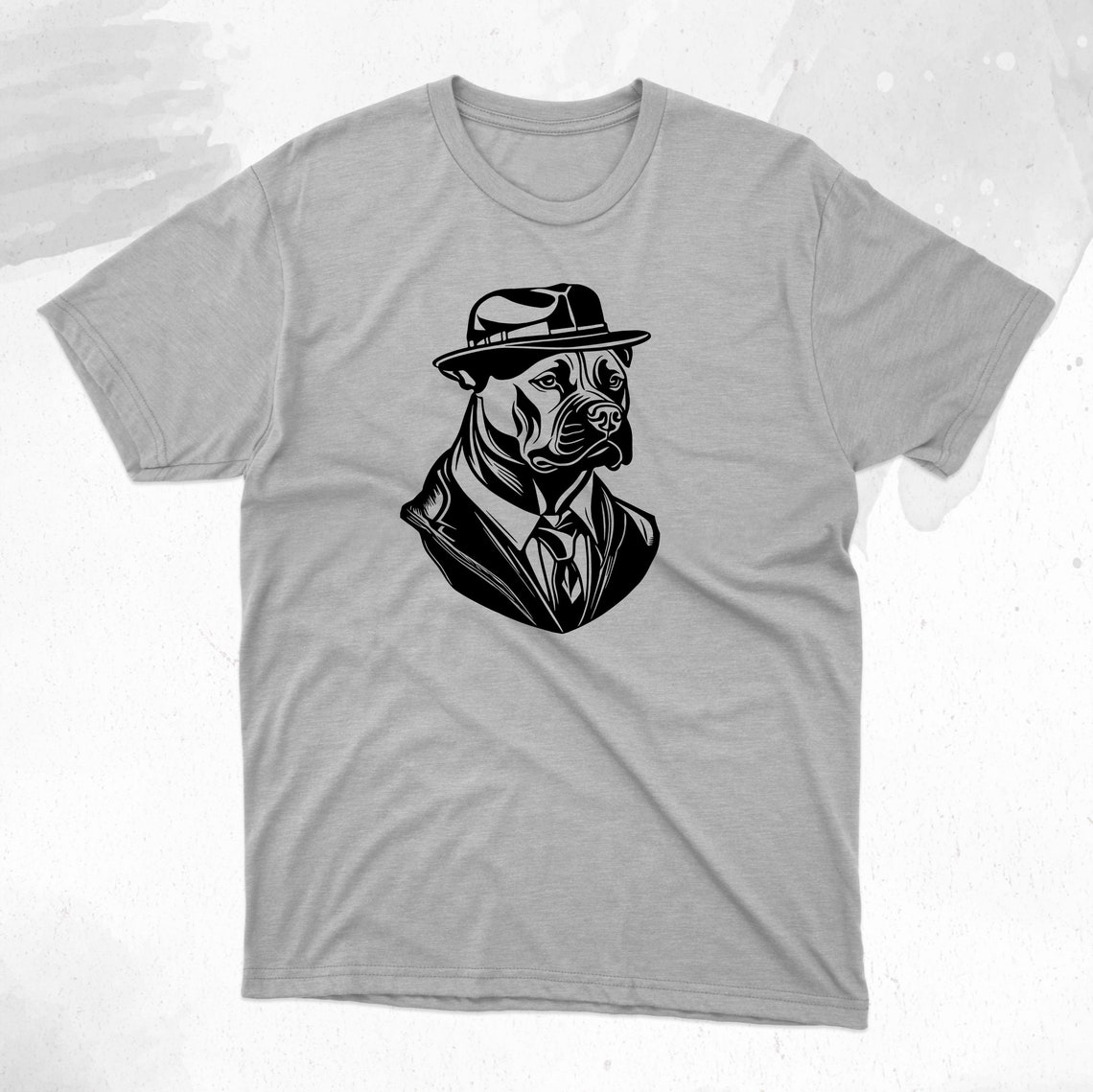 Boxer Gangster SVG Dog Head Animal Bulldog Silhouette Paw T Shirt ...