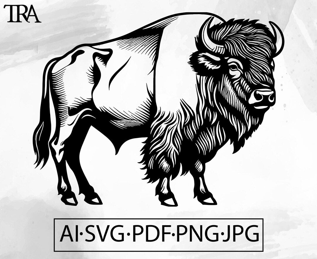 Buffalo SVG Wildlife Bison Boho Forest Western Animal Buffalo ...