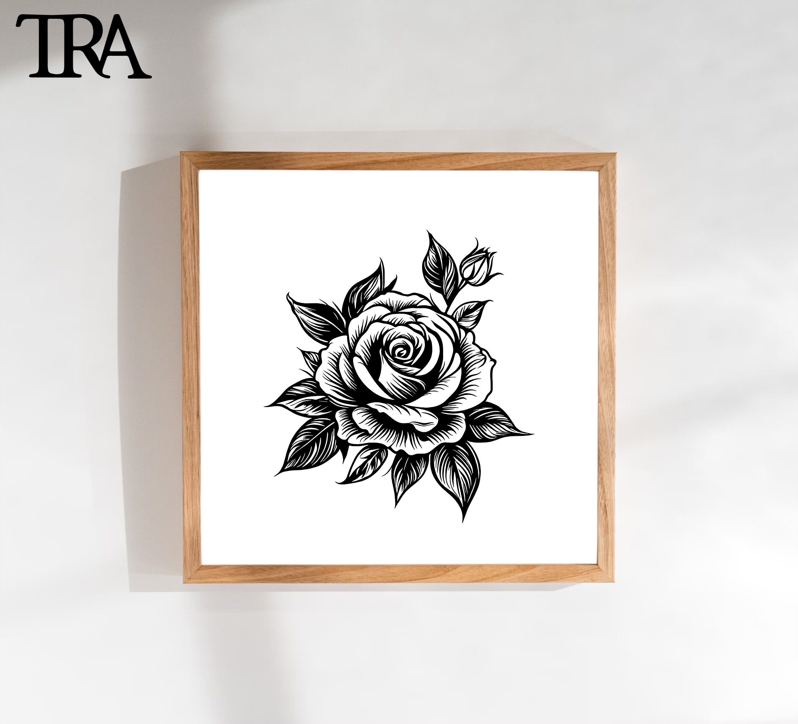 Rose Flower SVG Botanical Roses Bouquet Wildflowers Boho Flowers Rose ...