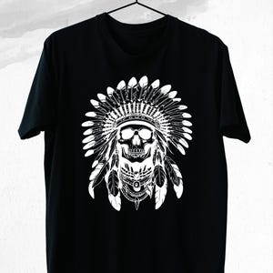 Chief Skull Head SVG Native American Skeleton Warrior Indian Chief Boho ...