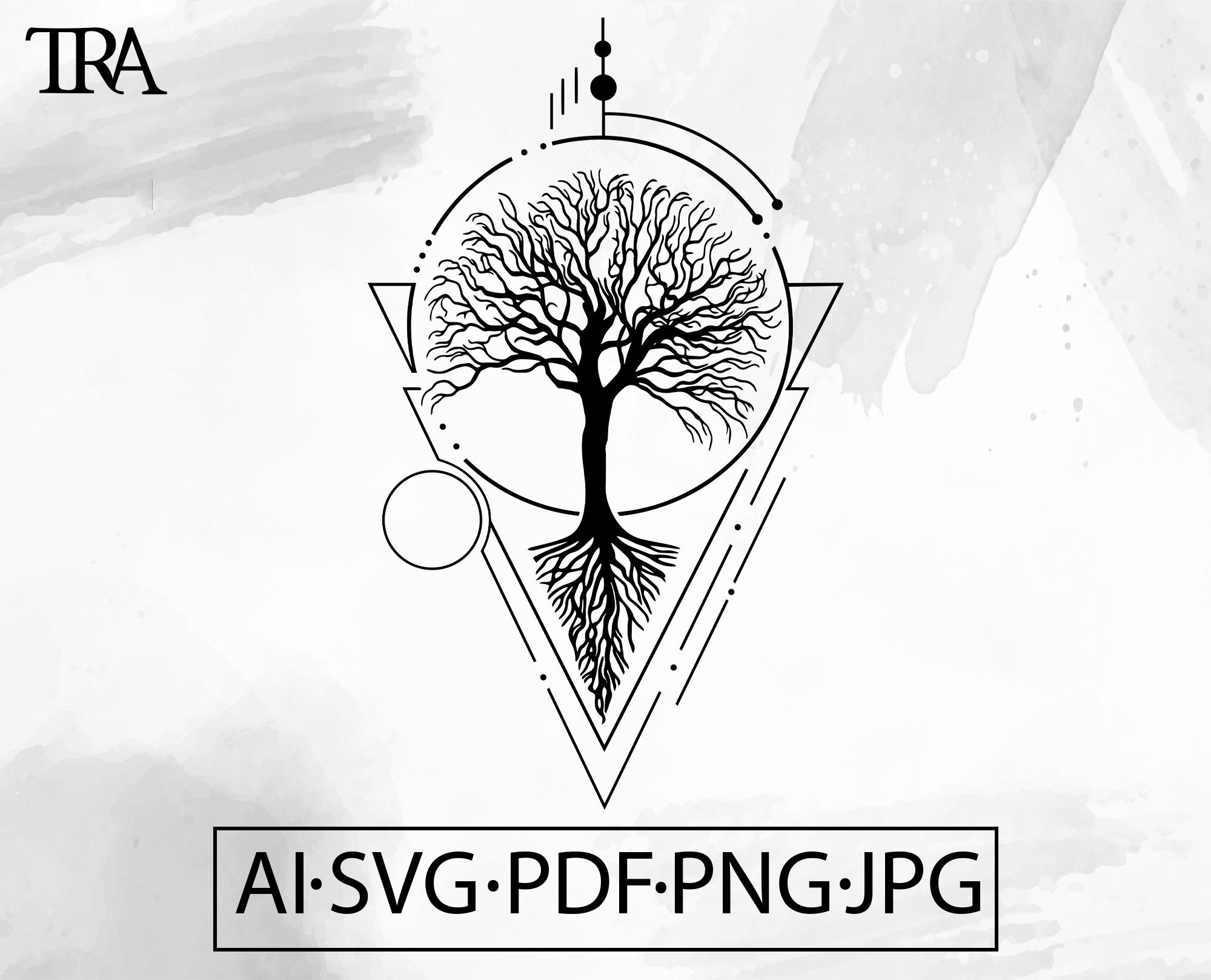 Tree of Life Geometric SVG Yggdrasil Mystical Magic Celestial Celtic ...