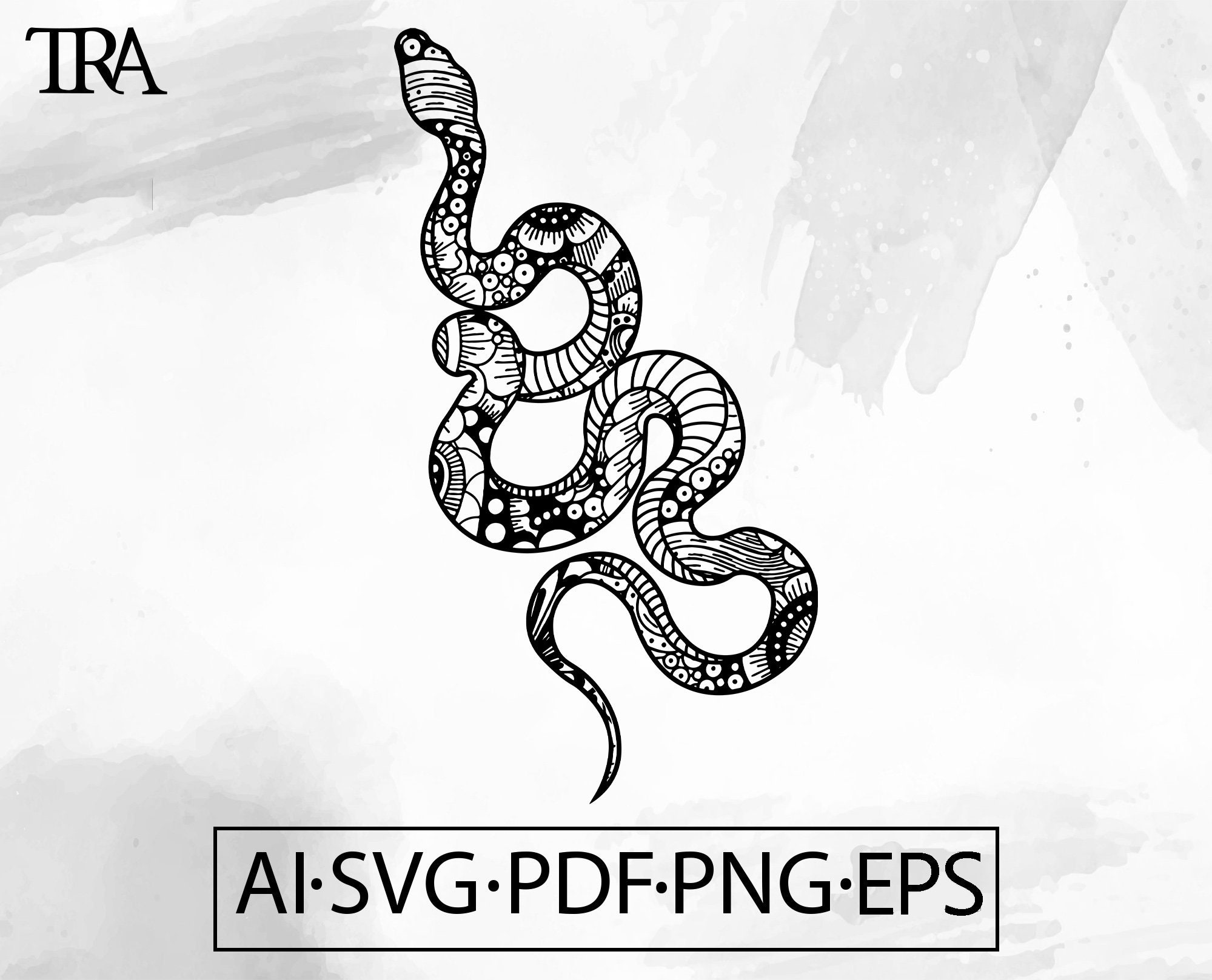 Bohemian Snake SVG Zentangle Mystical Magic Witchy Witchcraft Celestial ...