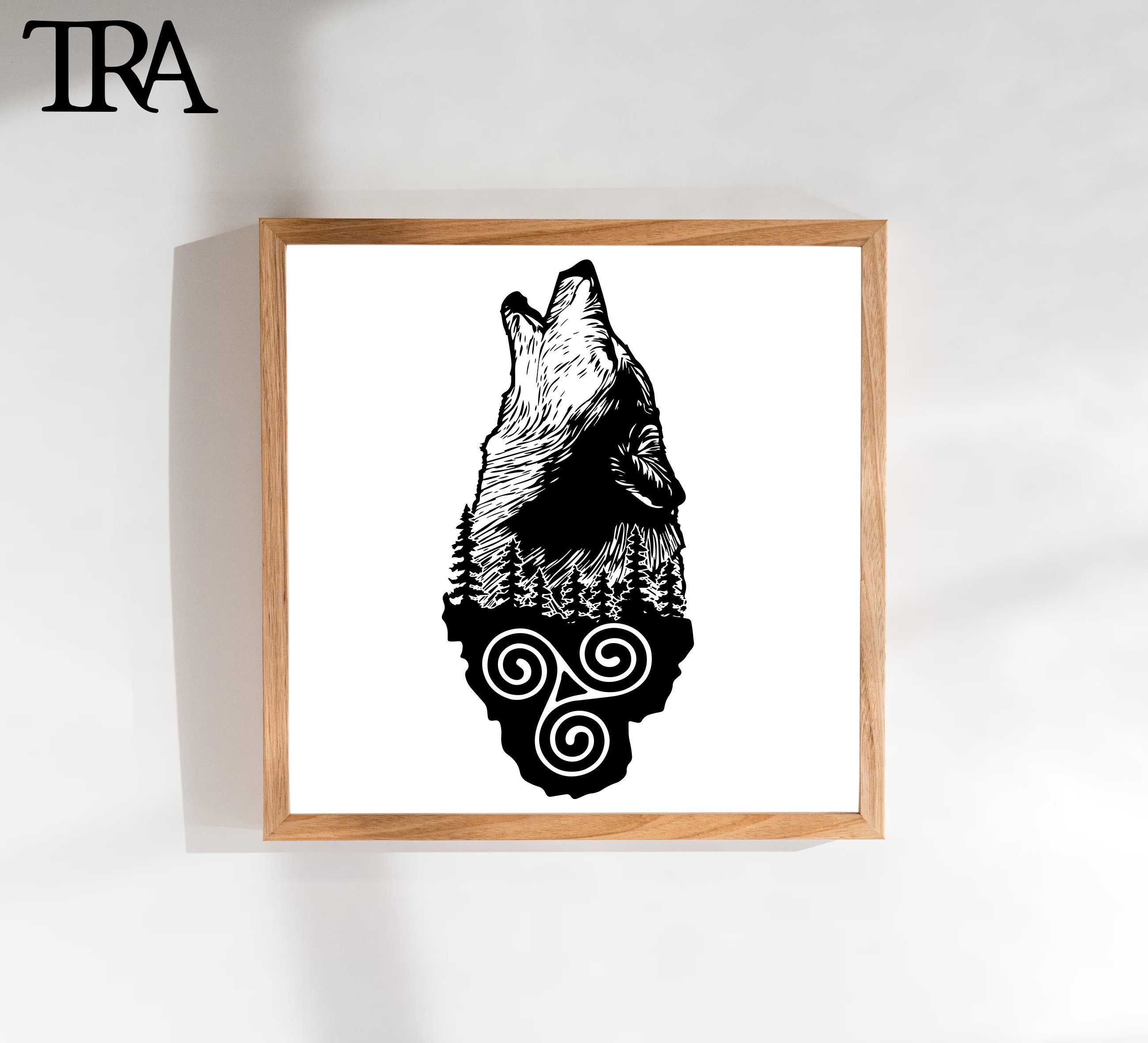 Celtic Triskelion Wolf Howling SVG Vegvisir Viking Knotwork Nordic ...