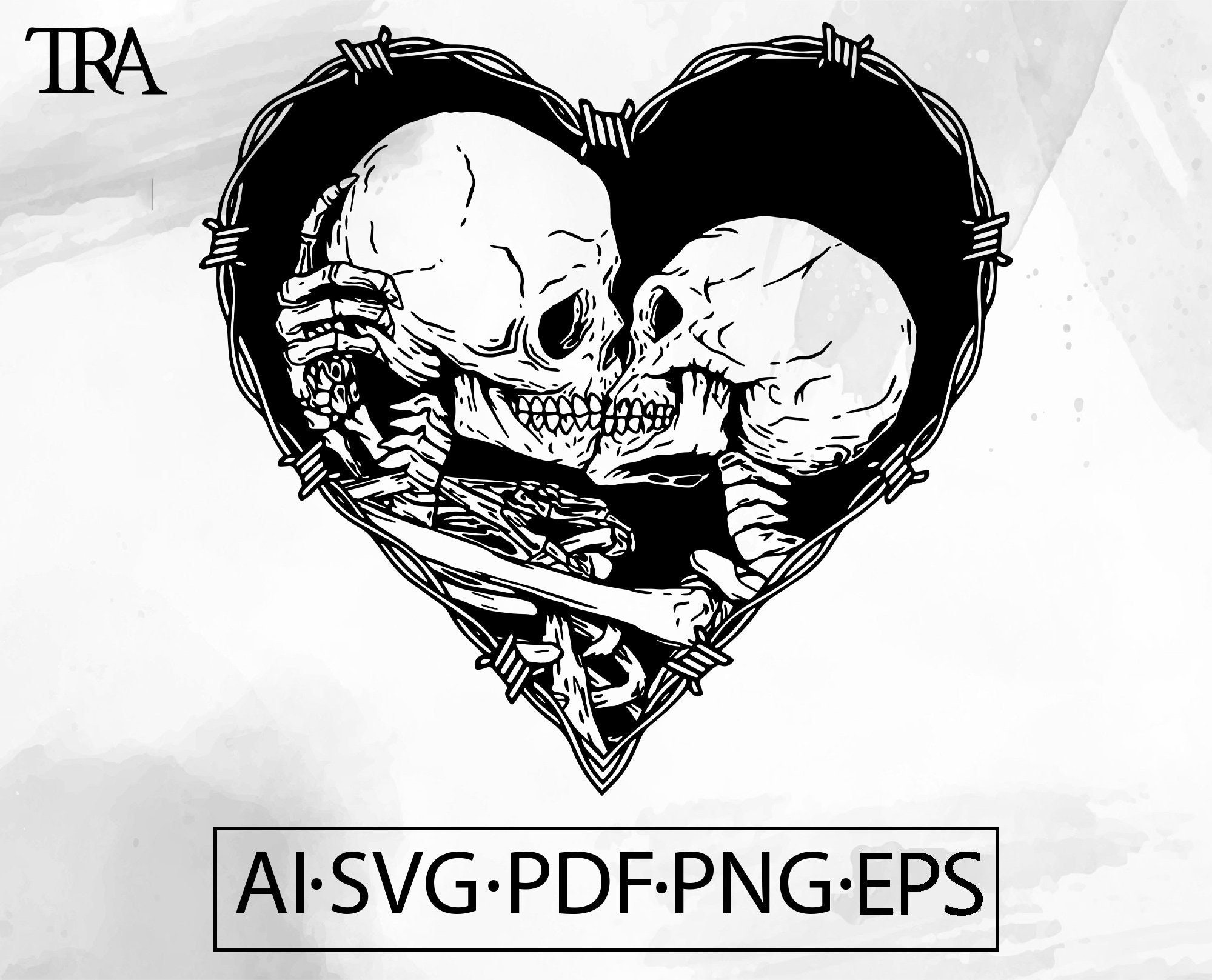 Skull Lovers Svg Barbed Wire Tattoo Goth Mystical Horror Gothic Ink ...