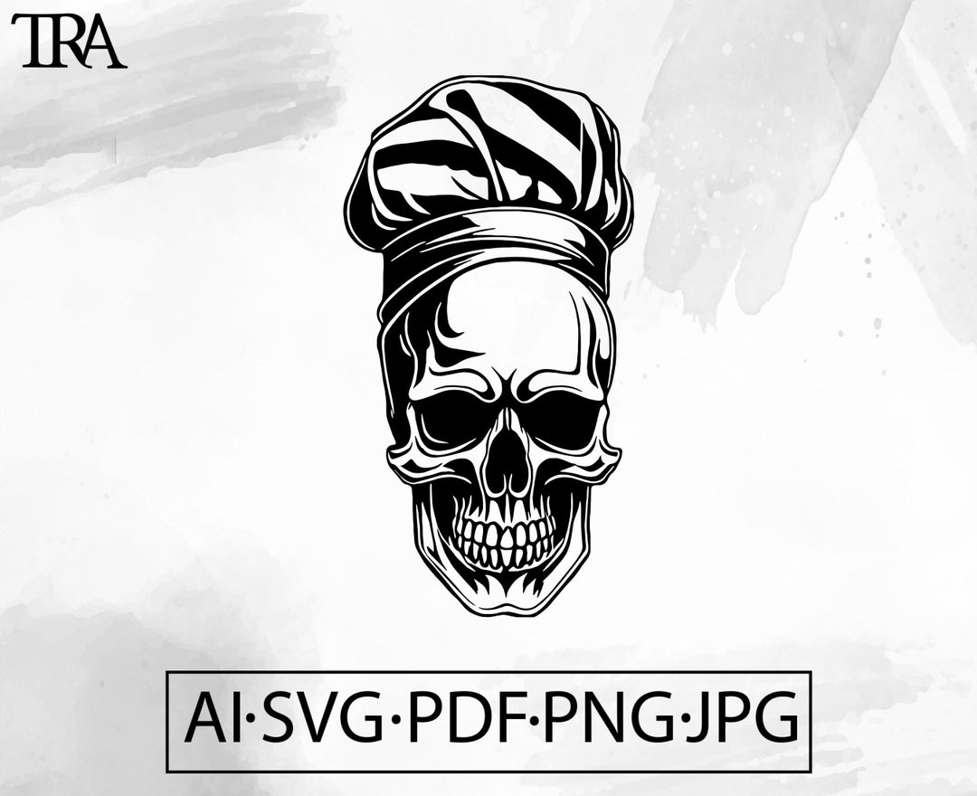Chef Skull SVG Grill Master Cook Skeleton Chef Shirt Master Chef Skull ...