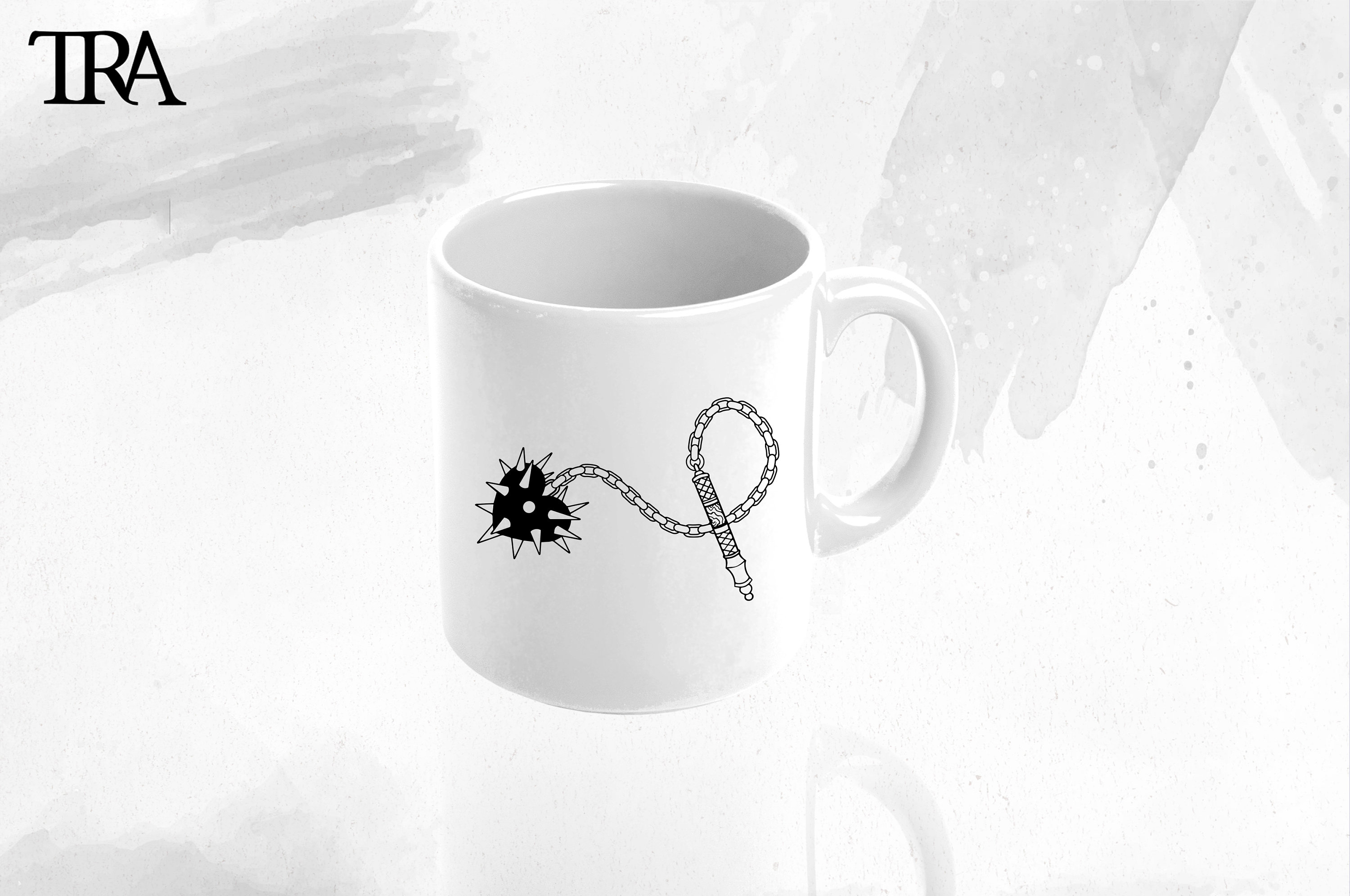 Heart Mace SVG Flail Flash Tattoo Medieval Weapon Mystical Goth Witchy ...