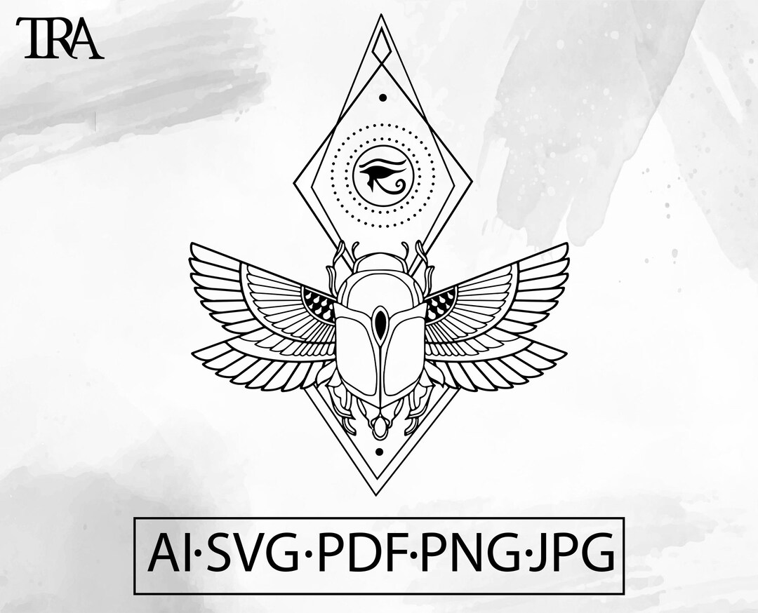 Egyptian Scarab Eye of Horus SVG Mystic Celestial Bug Beetle Ancient ...