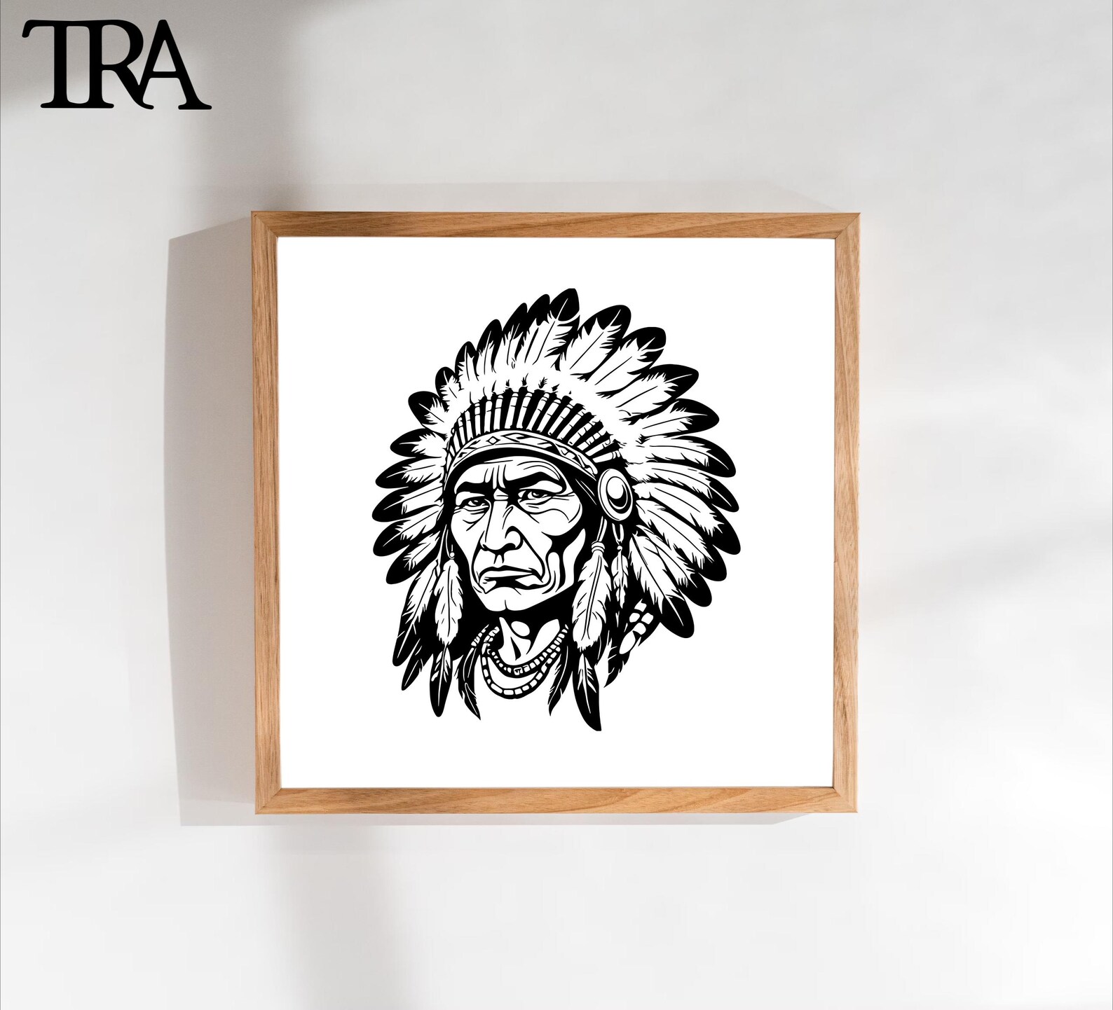 Native American Chief SVG – Warrior Headdress, Boho Western (digital ...