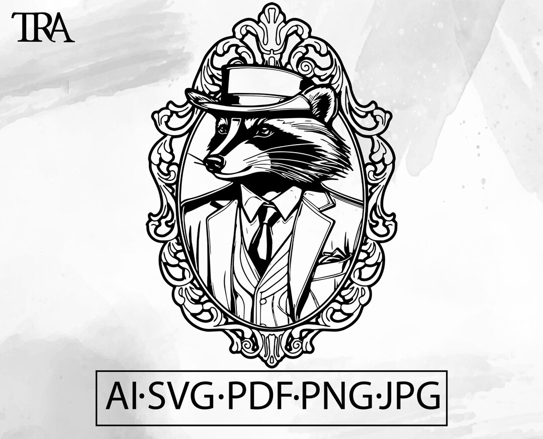 Gangster Racoon Inside Mirror SVG - Instant Digital Download Cut File ...