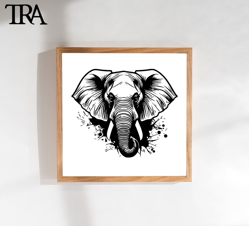 Elephant SVG Elephant Head Jungle Safari Animal Instant Digital ...