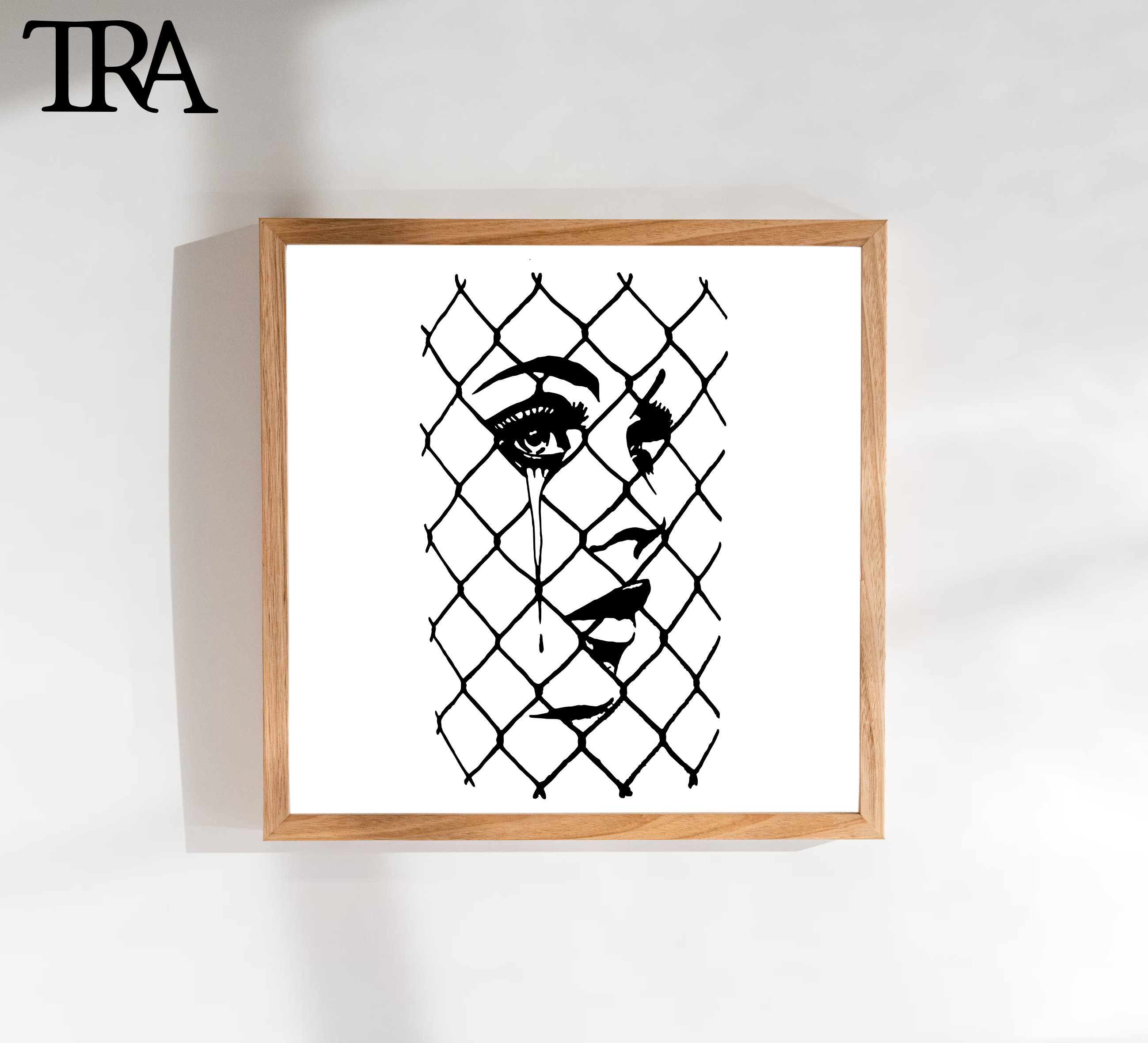 Woman Behind Barbed Fence Tattoo SVG Barbed Wire Traditional Flash Ink ...