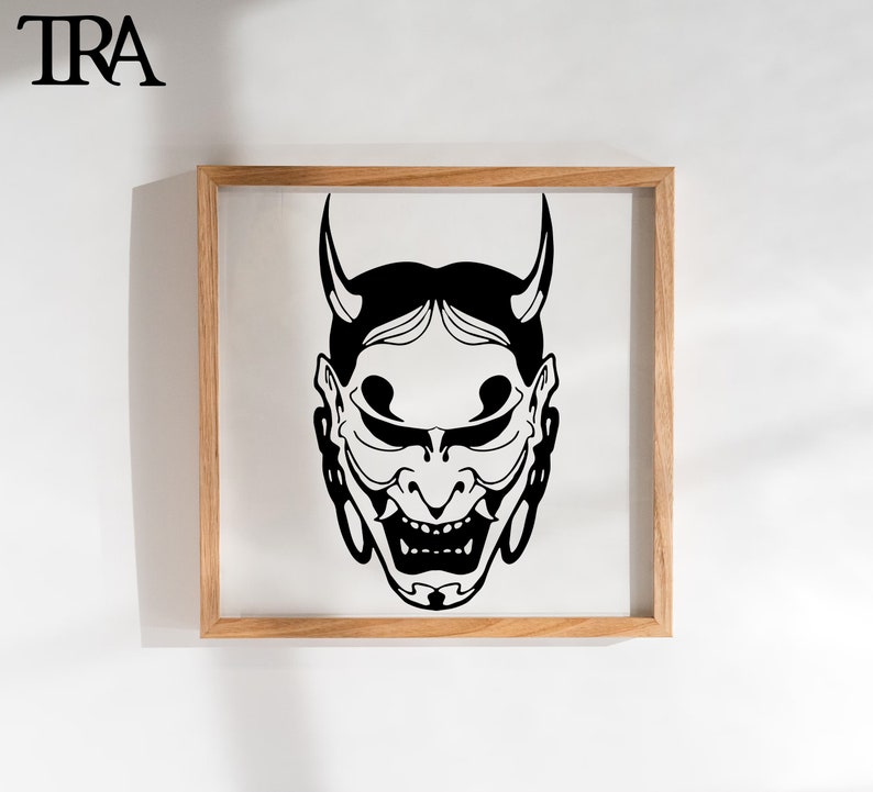 Hannya Demon Mask SVG Samurai Japanese Warrior Oni Mask Asian Art ...