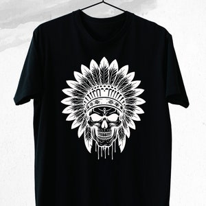 Chief Skull SVG Native American Skeleton Warrior Indian Chief Boho ...