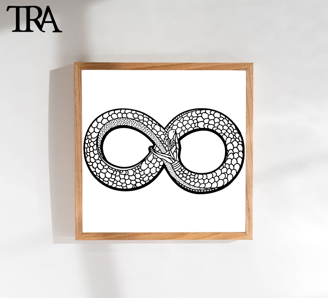 Ouroboros Infinity Snake SVG Mystical Magic Witchy Witchcraft - Etsy