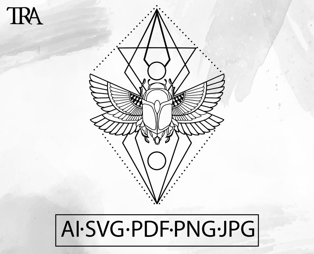 Egyptian Scarab Mystic SVG Eye of Horus Beetle Celestial Bug Ancient ...