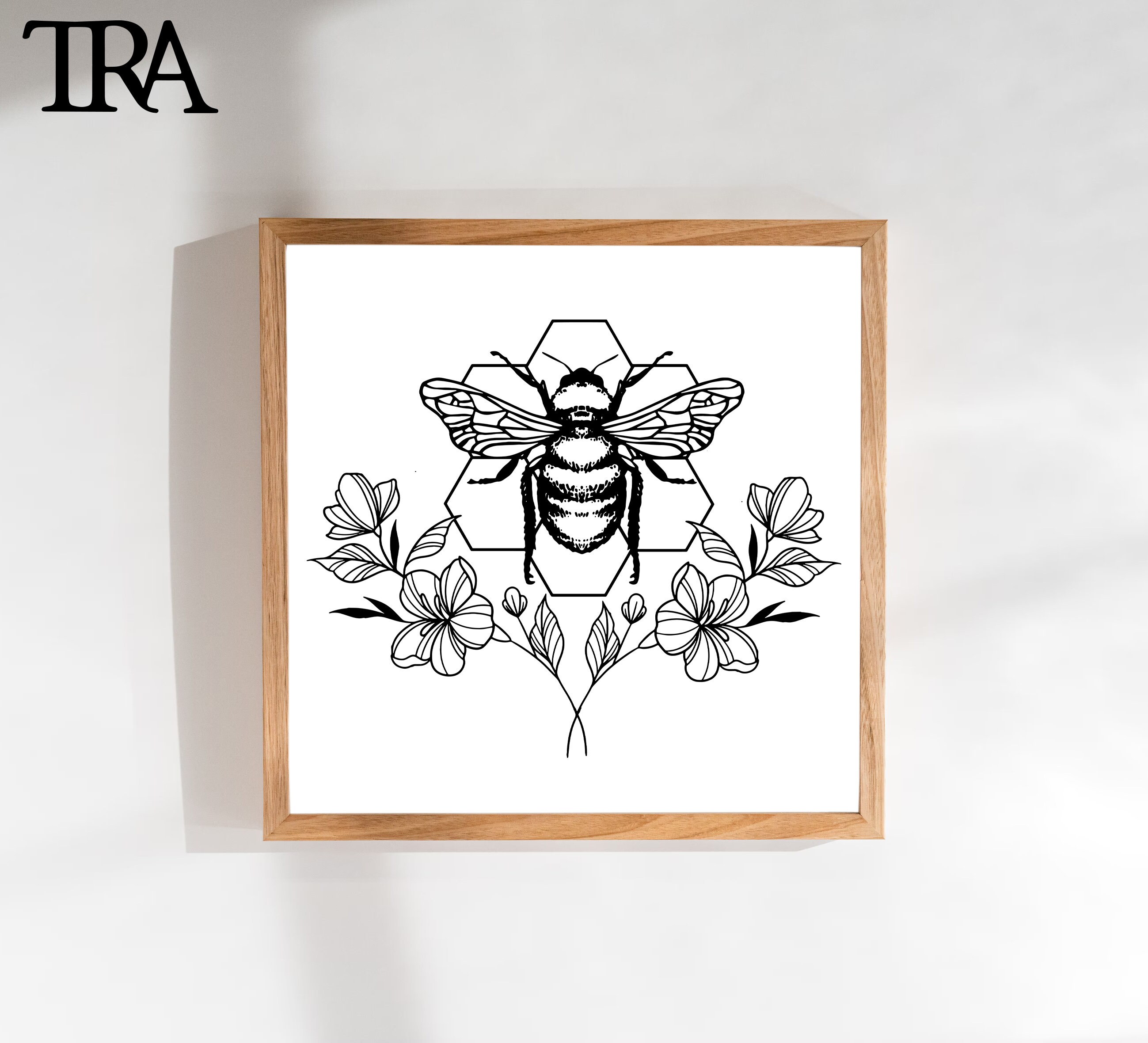 Bee Geometric Floral SVG Gothic Bumble Honeycomb Boho Queen Bee Crown ...